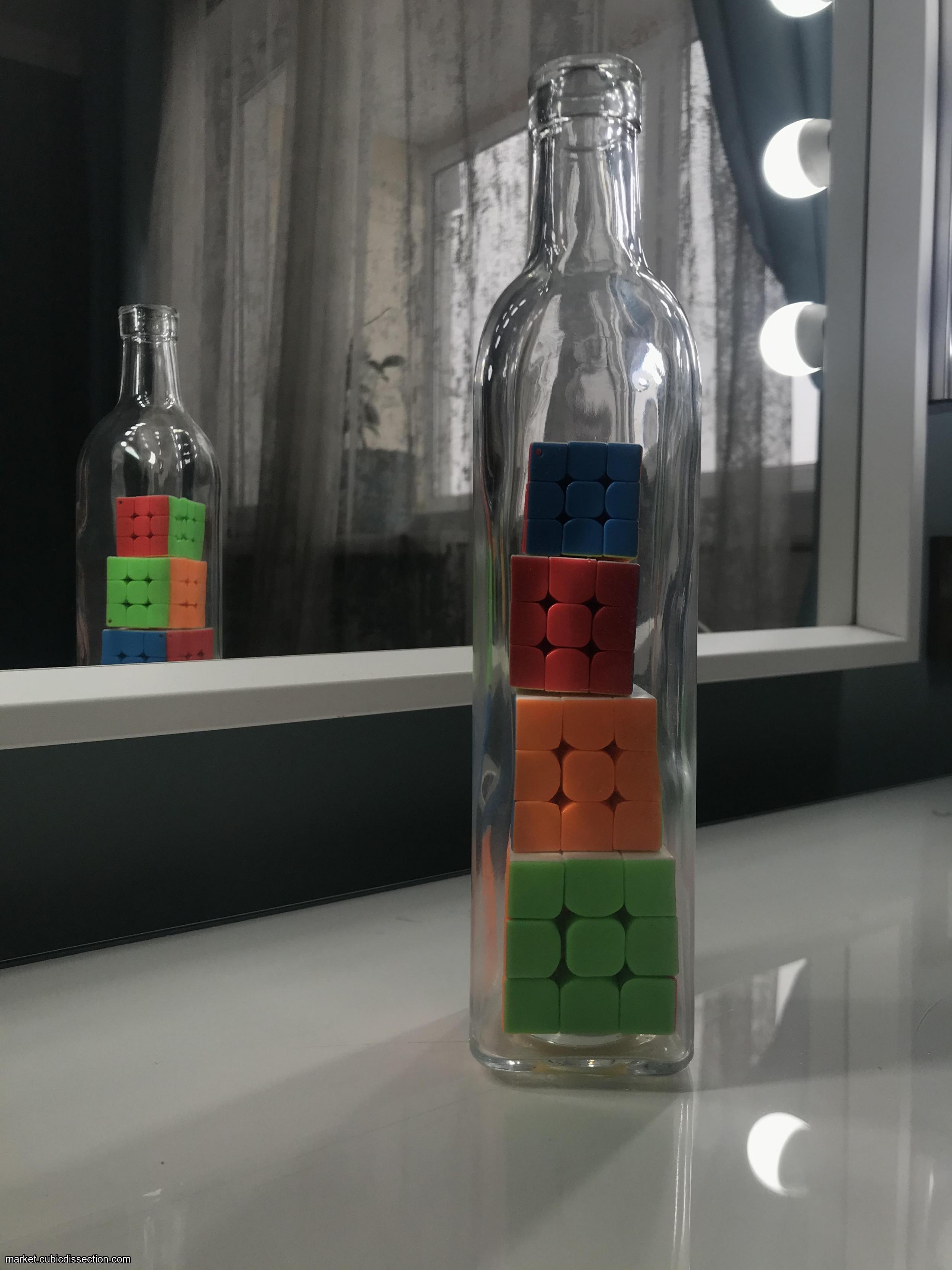 Cubes in a bottle