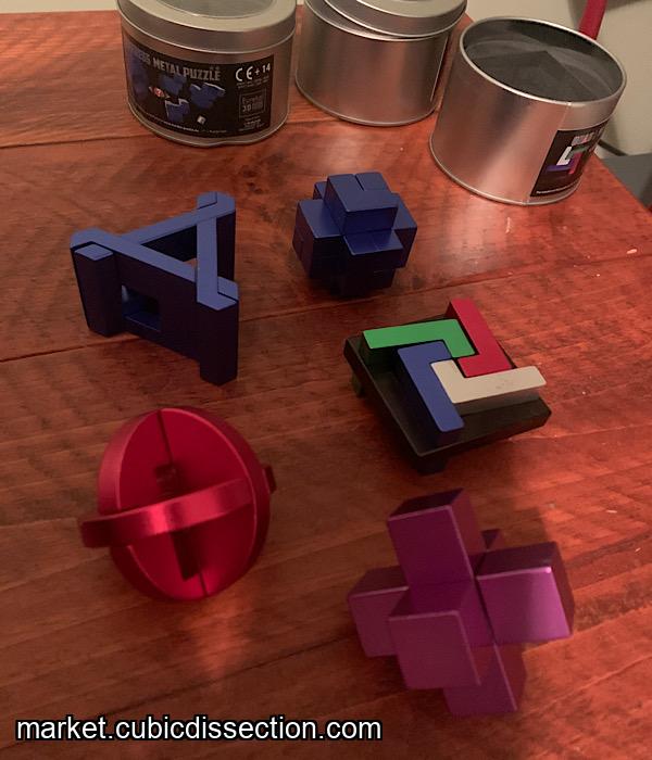 5 metal puzzles